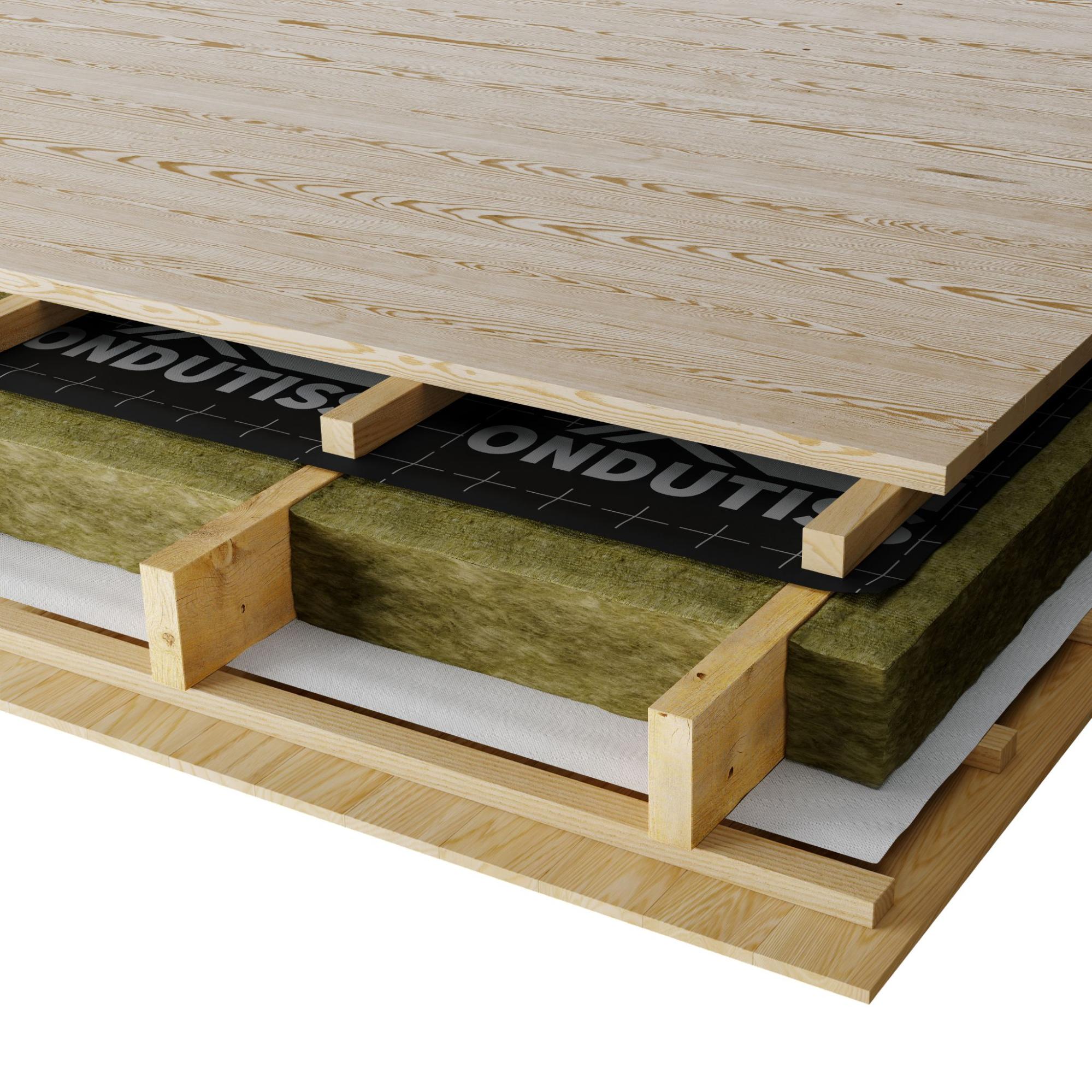 Монтаж ветрозащиты в утеплённых чердачных и цокольных перекрытиях